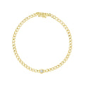 Cuban Link with Solitaire Diamond Bracelet | Thenetjeweler