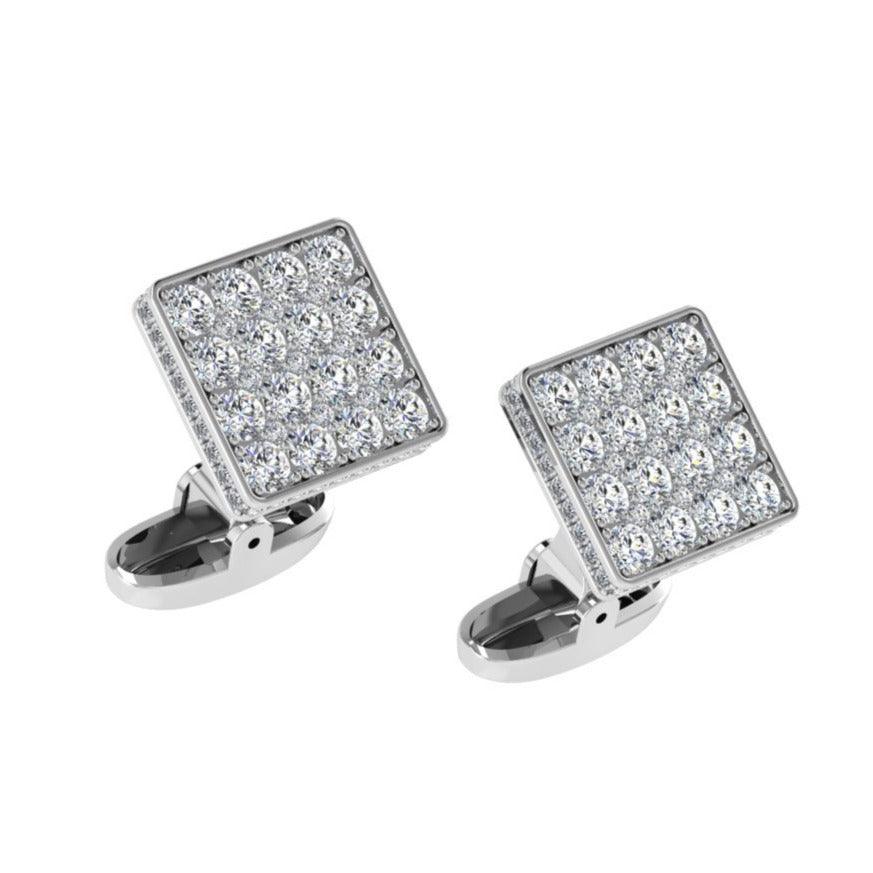 Square Diamond Cufflinks 4.0 carat