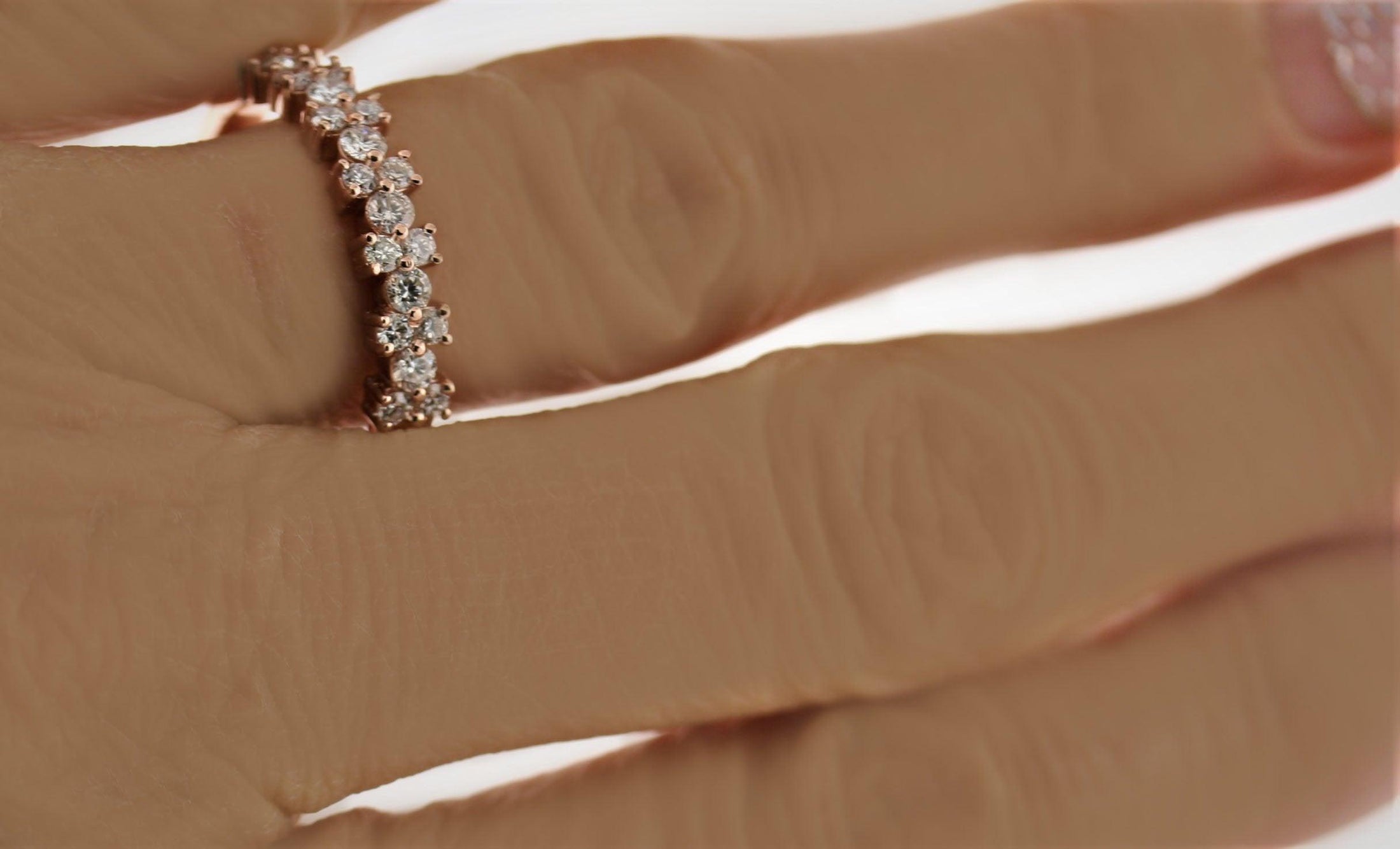 Diamond Semi Eternity Ring Band 18K Gold | TheNetJeweler